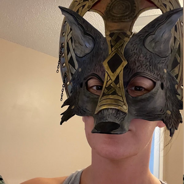 Made to Order: Norse Fenrir Wolf Leather Mask - Etsy