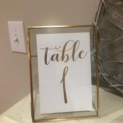 Gold Table Numbers, Wedding Table Numbers, Rustic Table Numbers, Foil ...