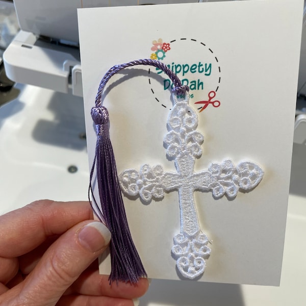 FSL Filigree Cross Free Standing Lace Ornaments Machine Embroidery ...