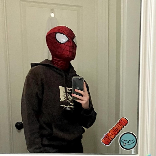 Black Spiderman Mask,tobey Maguire Spiderman Mask With Faceshell Lenses ...