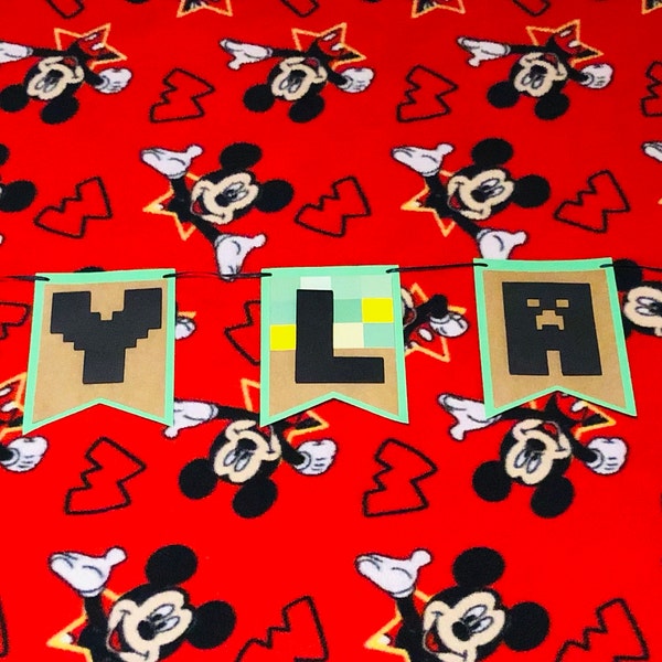 Minecraft Birthday Banner, Kids Decor, Minecraft, Creeper, TNT Banner ...