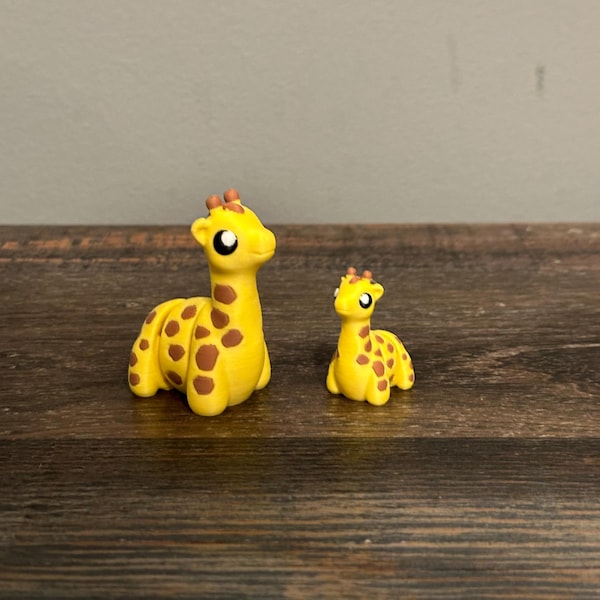 3D Printed Baby Giraffe Fidget Toy Bundle, Cute 3D Print Sensory Aid ...