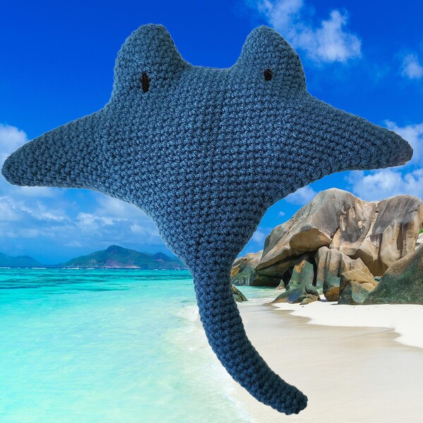 Ray No Sew Crochet Pattern, Stingray Crochet Pattern, Amigurumi Crochet ...
