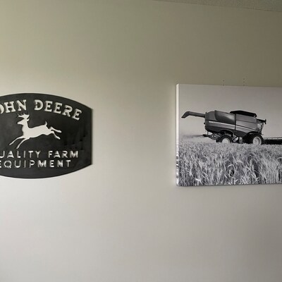 New John Deere Farm Deer Metal Sign Art Vintage Style Man Cave Tractor ...