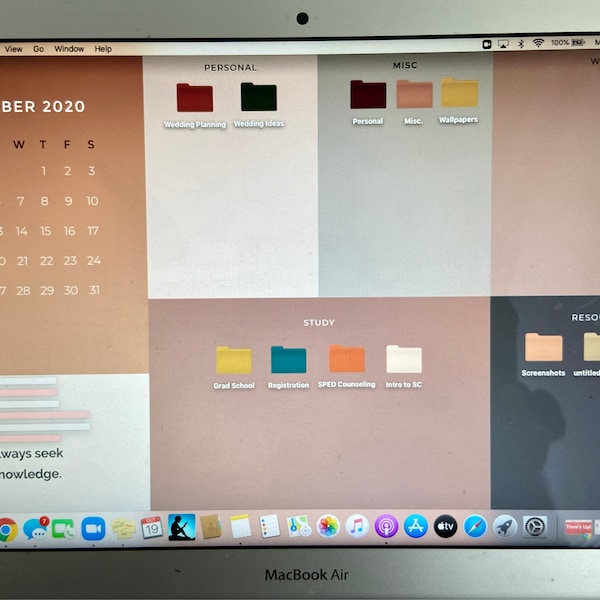 Desktop Wallpaper Organizer for Work With Calendar 2024, Desktop ...