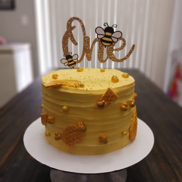First Birthday Cake Smash Set | Sweet as Can Bee Theme | High Chair ...