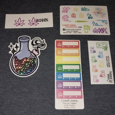 Clear Marijuana Icons Mix Sampler 1 Marijuana Stickers Weed - Etsy