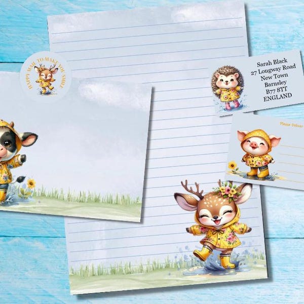 Sea Turtle A5 Letter Writing Paper, Pen Pal Supplies, Stationery Lined ...