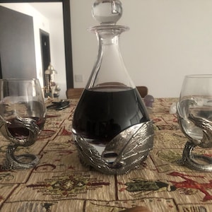Handmade Skull Wine Glasses Gothic Glassware Macabre Stemware Dark ...
