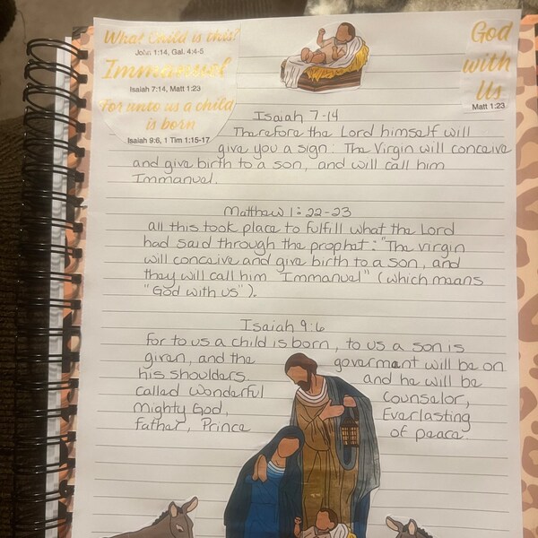 Immanuel, Christmas, Beautifulgoodnews, Bible Journaling, Traceable ...