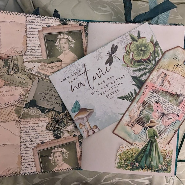 Roses and Butterflies Folio - Junk Journal Insert - Ephemera Folio - Etsy