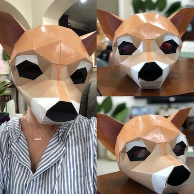 Chihuahua, Papercraft Dog Mask Template - Etsy