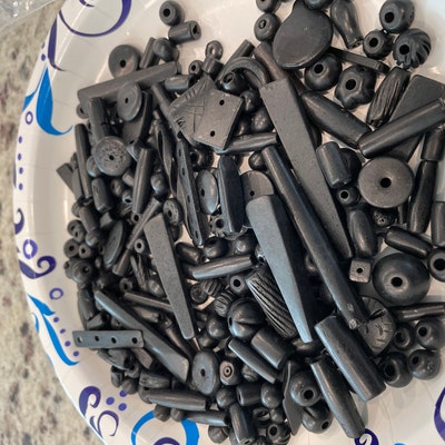 1/2lb Black Bone Bead Mix Carved Bone Bead Lot Half Pound - Etsy