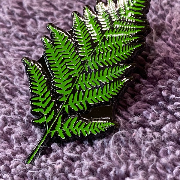 Fern Leaf Hard Enamel Pin - Etsy
