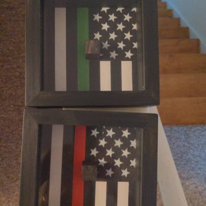 Thin Blue Line Shadow Box Display | Etsy
