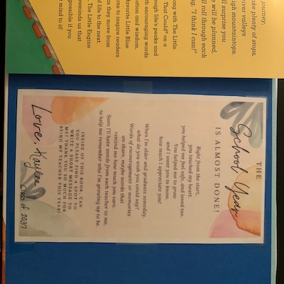 Graduation Book Letter Printable / Elementary Graduation Gift / End of ...