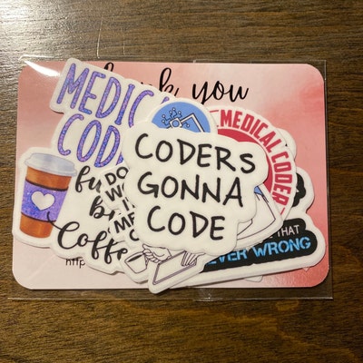 Medical Coding Gifts Medical Coder Stickers CCS Stickers CCA Stickers Coding Specialist 10 Pcs ...