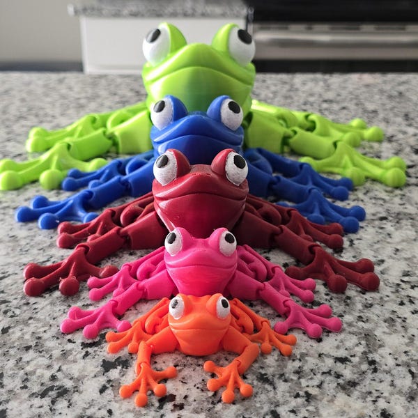 Flexi Frog STL File – Cute Print-in-place 3D Model (digital Download ...
