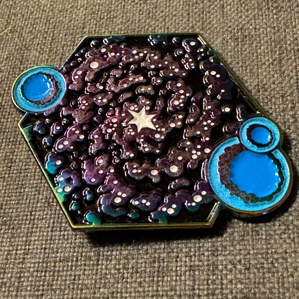 Tiny Glowing Galaxy Enamel Pin - Etsy
