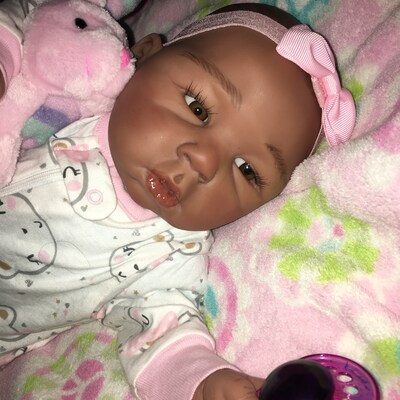 Reborn Baby Girl Punkin Sculpt Painted Hair Green Eyes - Etsy