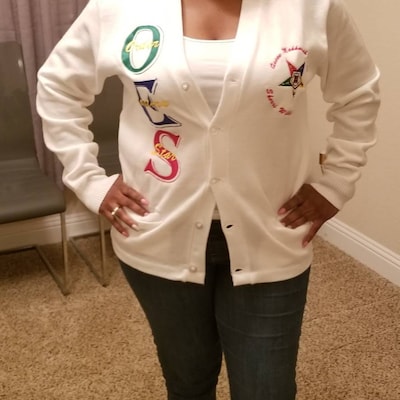 OES Eastern Star Cardigan Imp White Cardigans Are Out of Stock Until ...