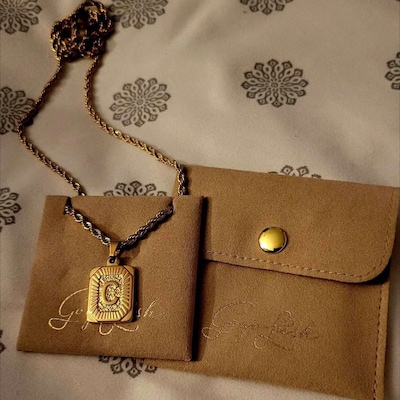 Waterproof Gold Men's Initial Necklace Letter Necklace - Etsy