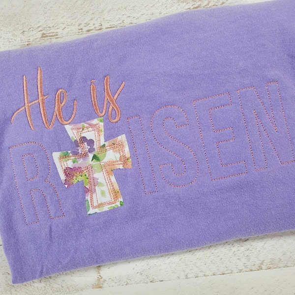 Reverse Cross Applique and Machine Embroidery Design File 4x4 5x7 6x10 ...