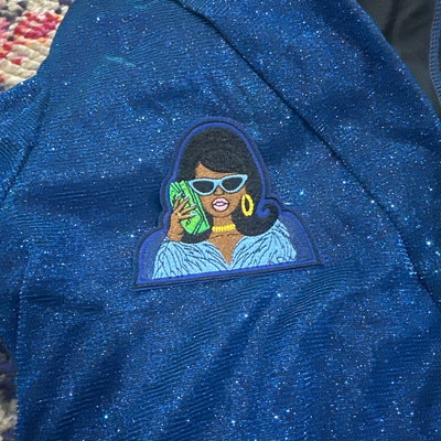 I Get Money Patch 3 1/2 Inch Iron on Patch, Pink Money Bag Patch ...