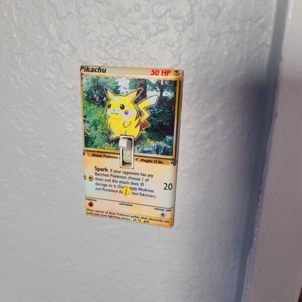 Pokemon Light Switch Cover Plate Pikachu - Etsy