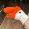 NEW COLOR Crochet Goose Mittens, Handmade Crochet Mittens, Winter ...