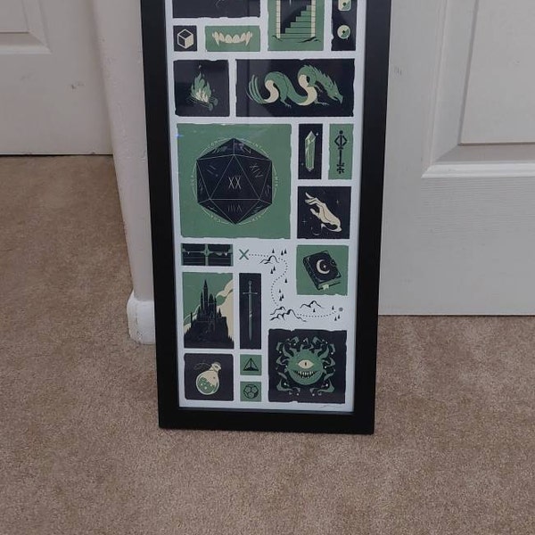 Dungeons and Dragons Inspired Iconic Art Print - Multiple Color Options ...