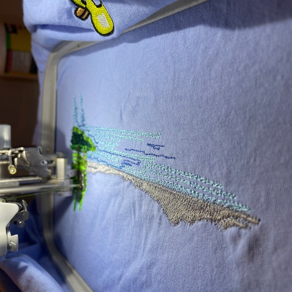 Lake Scene - Machine Embroidery Design - Etsy