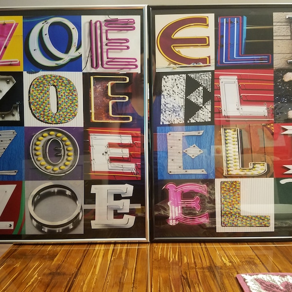 Custom Posters Featuring ANY NAME in Photos of Alphabet Sign Letters ...