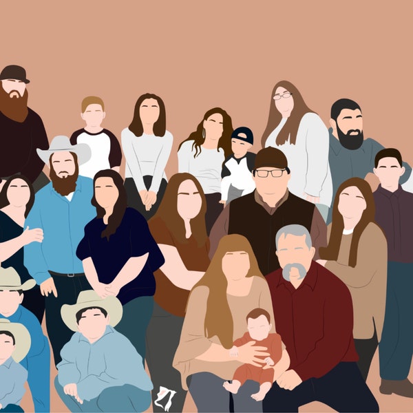 Custom Minimalist Digital Portrait Faceless Illustration ASAP ...