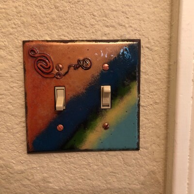 Single Light Switch Cover, Light Treasure, Functional Copper Art ...