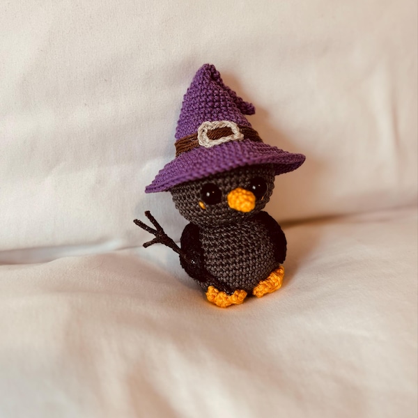Crow Wizard Crochet Pattern , Amigurumi Mini Magical Raven Crochet PDF ...