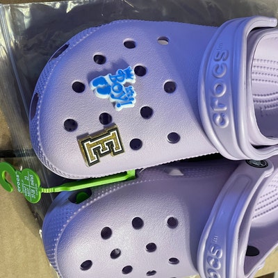 Gold Alphabet Letter Croc Charm - Etsy