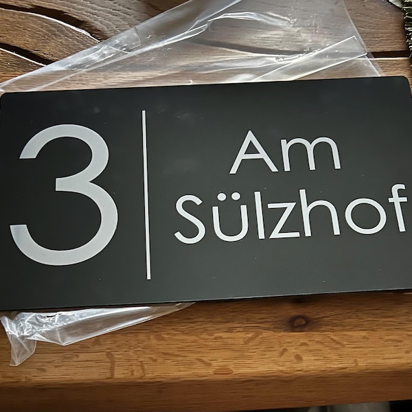 K Smart Sign Bellissima H2 Laser Cut Matt Dark Gray Anthracite & Black ...