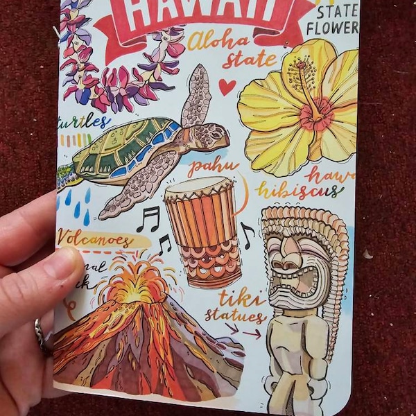 Hawaii Notebook. Blank Notebook. Journal. Aloha State. - Etsy
