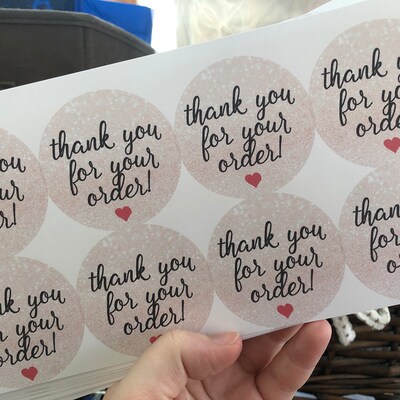 Thank You Stickers, Thanks for Your Order, Custom Stickers, Custom ...