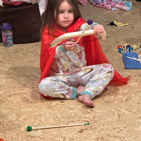 Small Bow and Arrows - Natural Wood Toy Bow - Original "from Jennifer" - Etsy