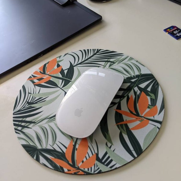Mouse Pad Tropical Mousepad Plants Office Decor Desk Mat Flowers ...
