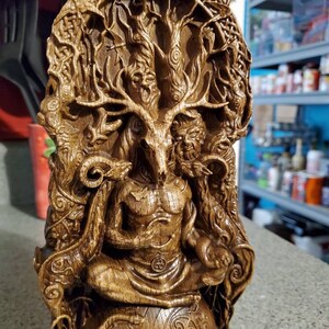 Cernunnos Cernun Wood Horned God Celtic God Altar Statue - Etsy Canada