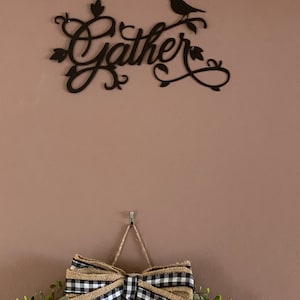 Metal Gather Sign Metal Gather Wall Decor Gather Wall Art Gather Wall ...