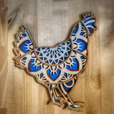 TRIANGLE 3D Mandala 4 Layers SVG EPS Files Digital - Etsy