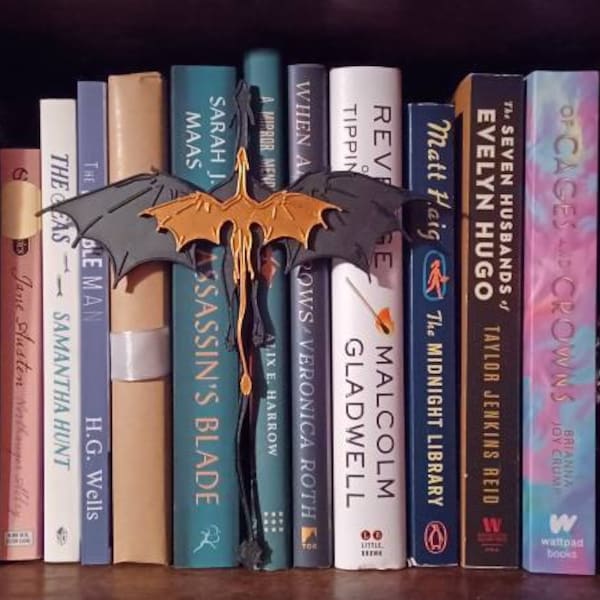 Fourth Wing Double Dragon BOOK INSERT | Book Mark | Book Accessory ...