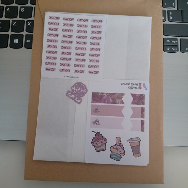 Transparent Day off Stickers, Clear Minimal Planner Stickers, Mini ...