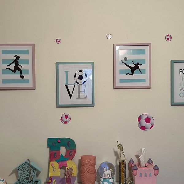 Girls Soccer Decor, Soccer Decorations for Girls Room Decor, Girl ...