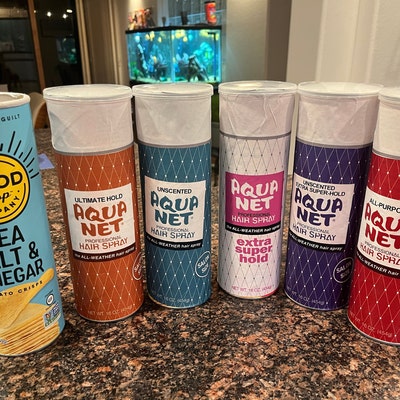 Aqua Net 80s PRINGLES Can Labels DIGITAL Printable Party Decor - Etsy