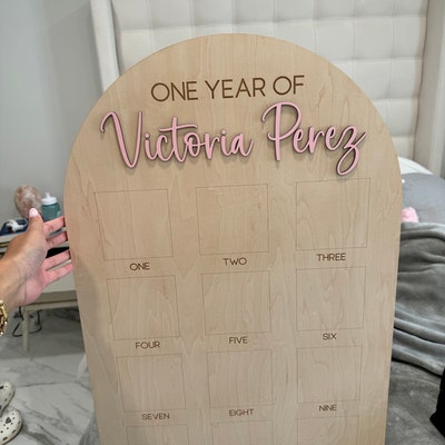 One Year of Photo Board, First Year Board, Baby's My First Year Sign ...